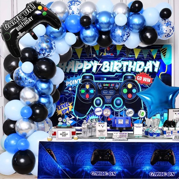 Party Supplies | Winrayk 91pcs Video Game Birthday Party Decorations ...